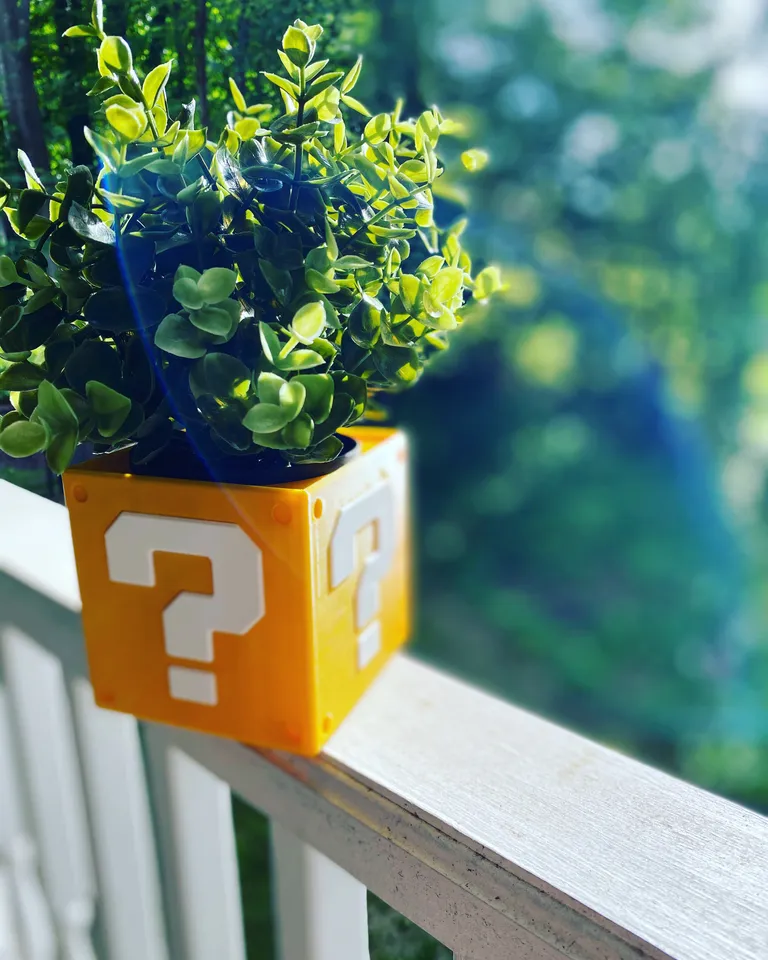 Super Mario - Question Block Planter by Dsk001 | Download free STL ...