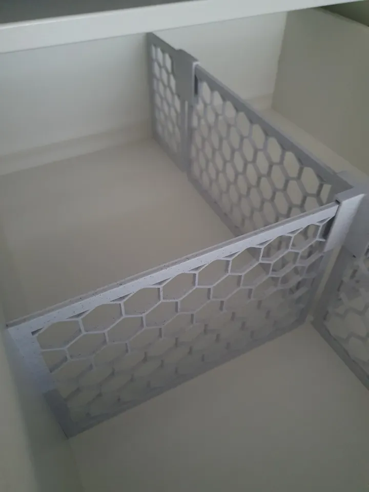 Customizable Drawer Dividers - Hexagonal Rails + Extension Joint by Max ...