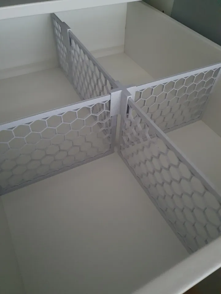 Customizable Drawer Dividers - Hexagonal Rails + Extension Joint by Max ...