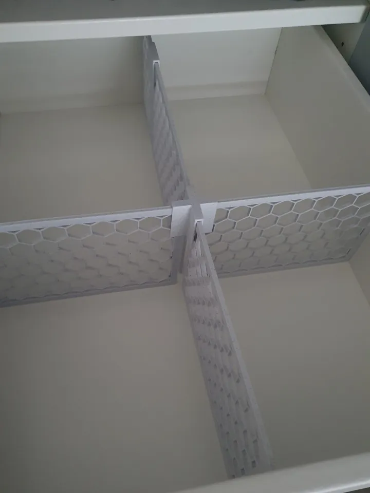 Customizable Drawer Dividers - Hexagonal Rails + Extension Joint by Max ...