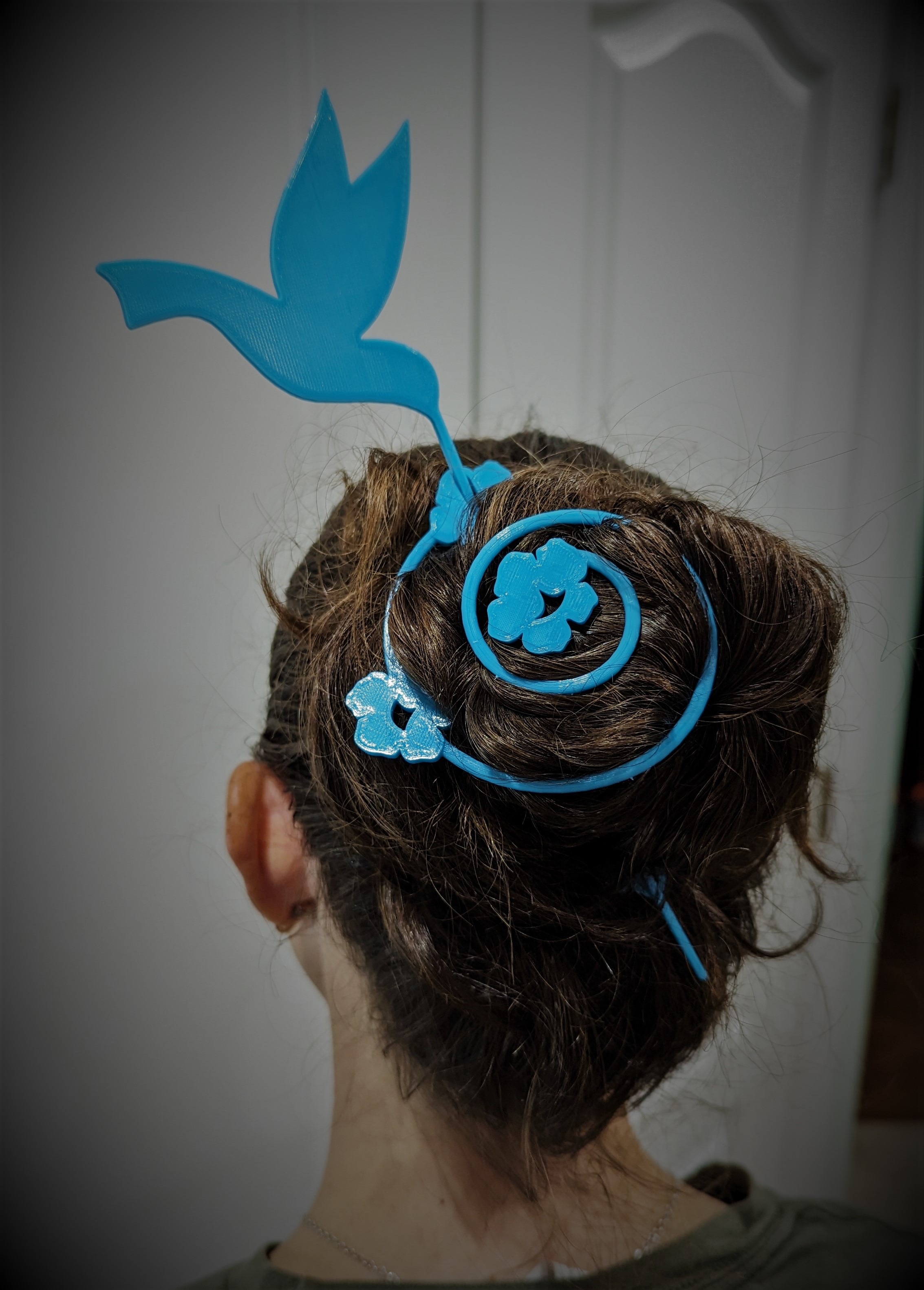 Hummingbird Hair Pin by FuzzyOrange | Download free STL model ...