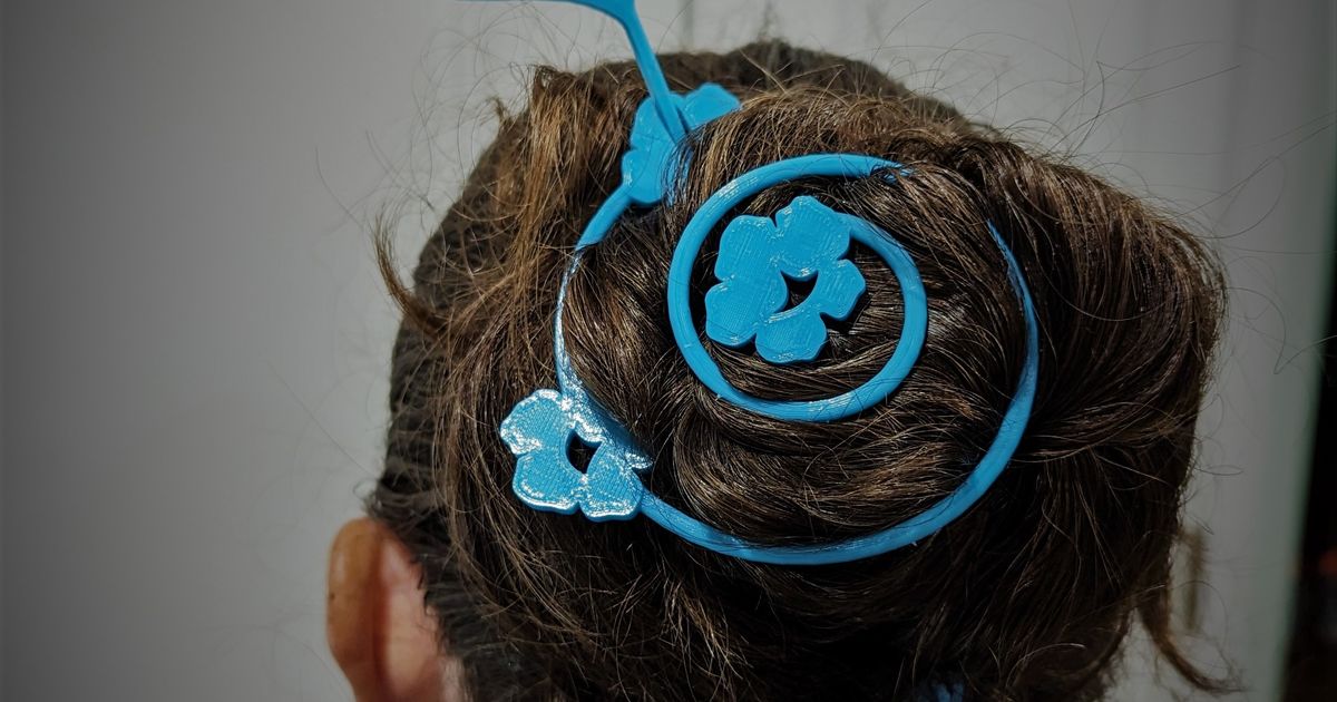 Hummingbird Hair Pin by FuzzyOrange | Download free STL model ...