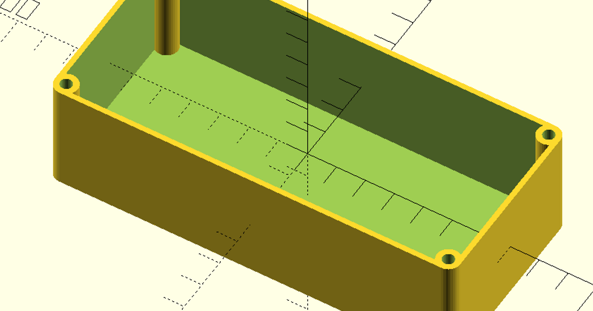 Generic Box Template for personal projects in OpenSCAD by M.J. Caboose ...