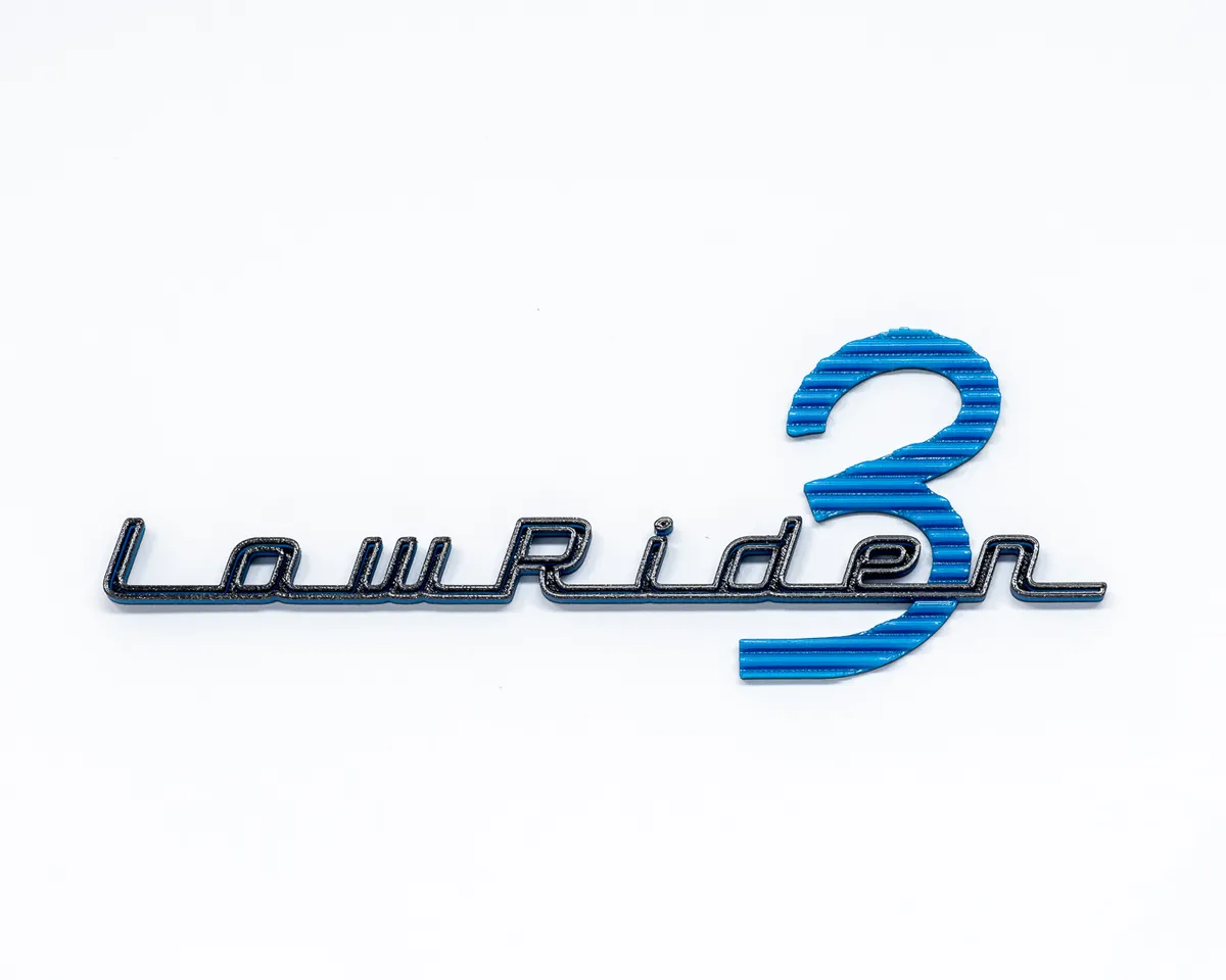 LOWRIDER 3 CUSTOM NAME BADGES by Peter H | Download free STL model ...