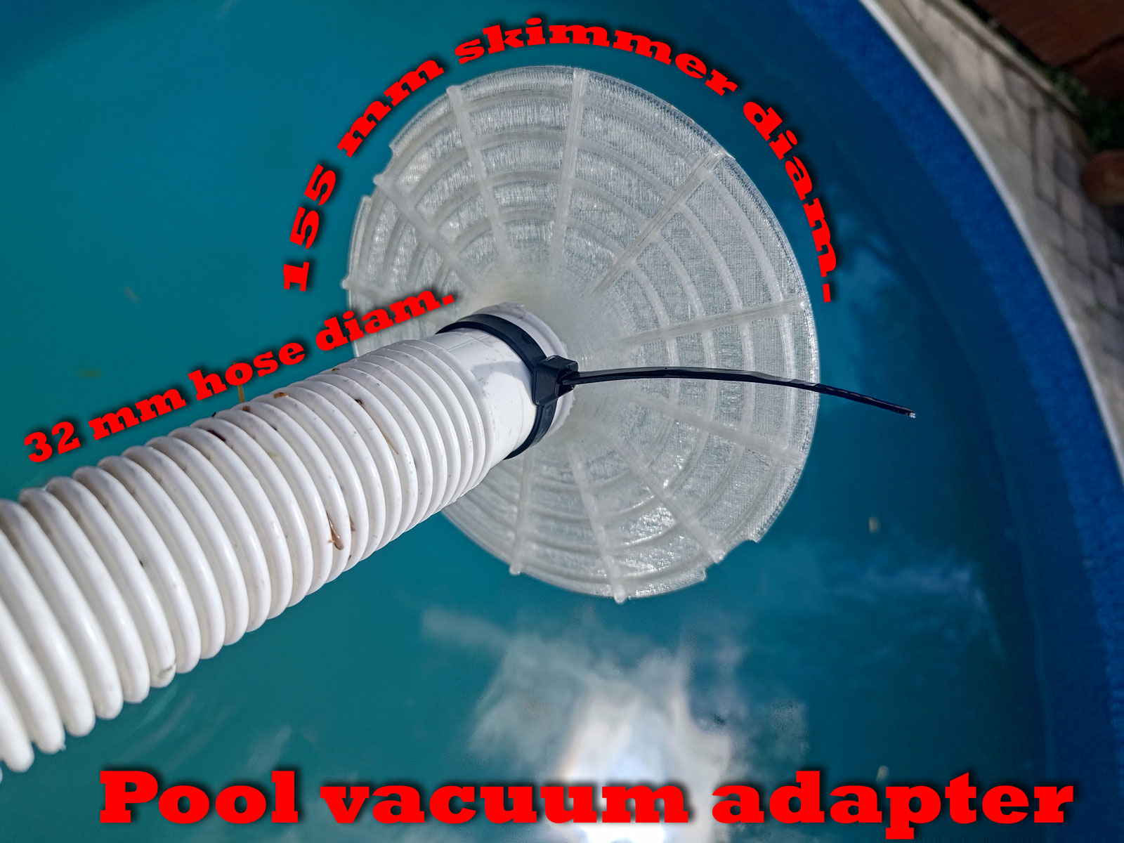 Pool vacuum skimmer adapter by Bryndak | Download free STL model ...
