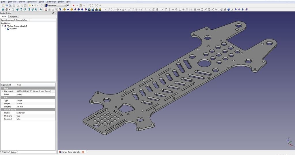 Frame_Top ImmersionRC Vortex by Ossilampe | Download free STL model ...