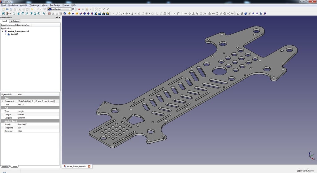 Frame_Top ImmersionRC Vortex by Ossilampe | Download free STL model ...