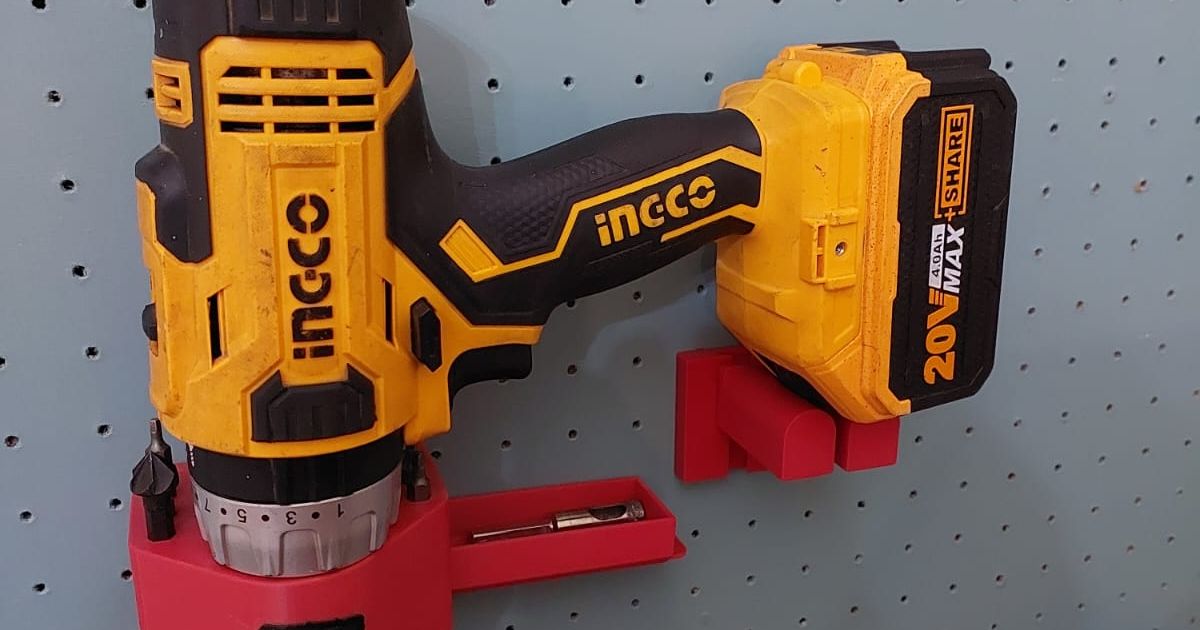 Ingco cordless drill pegboard caddy by Erika Bresler | Download free ...