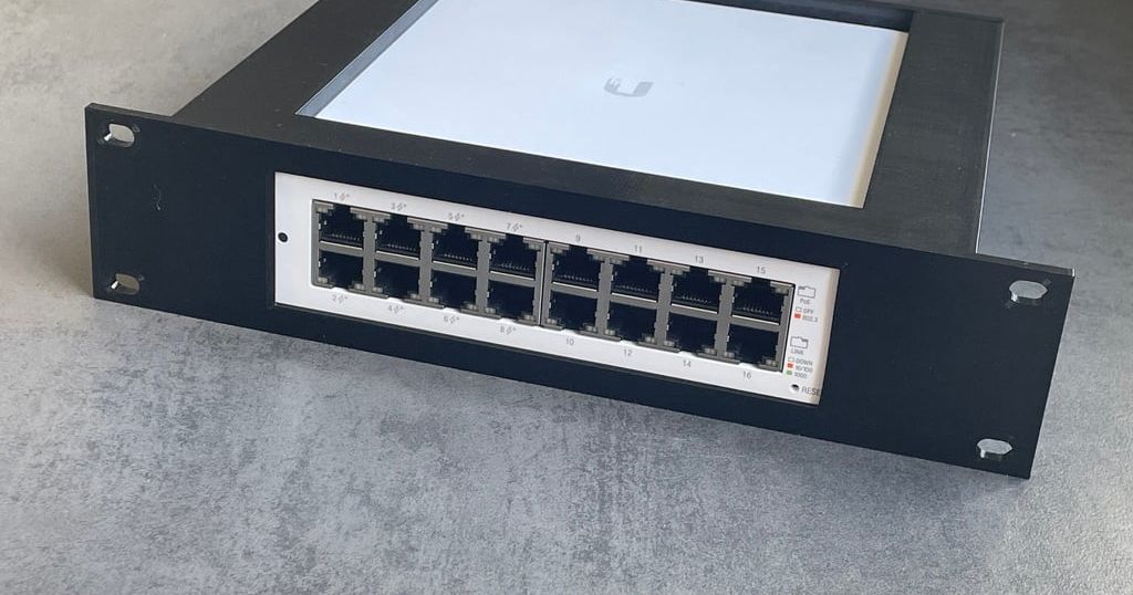 UniFi Switch 16P Lite - 10" Rack mount by dewenni | Download free STL ...