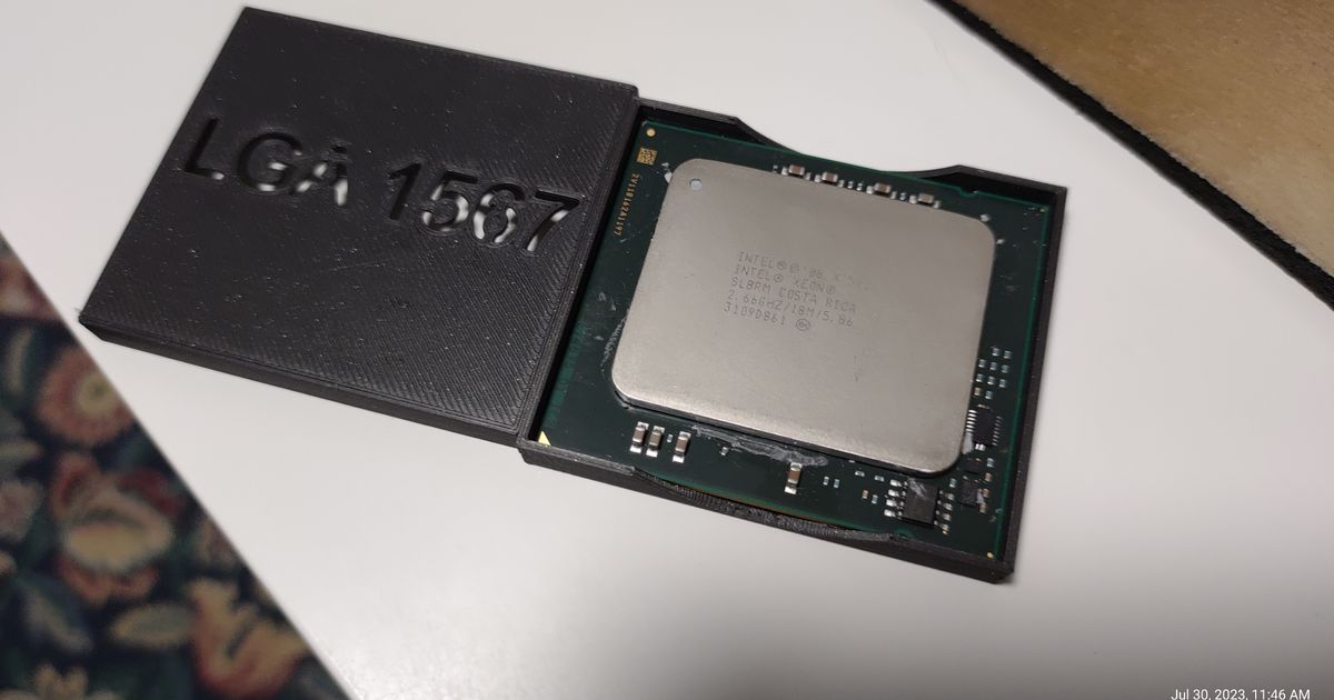 Intel Socket LGA 1567 CPU Tray by dontcallmesurely | Download free STL ...