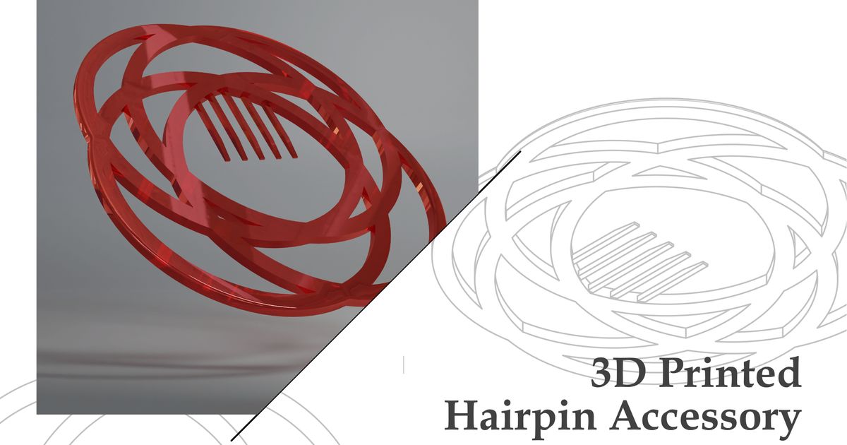A minimalistic hair pin accessory by Robert | Download free STL model ...