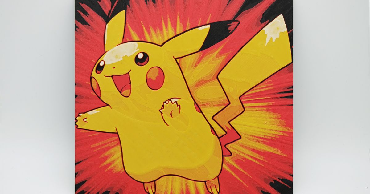 Pikachu Portrait with background - BambuSlicer and PrusaSlicer Project ...