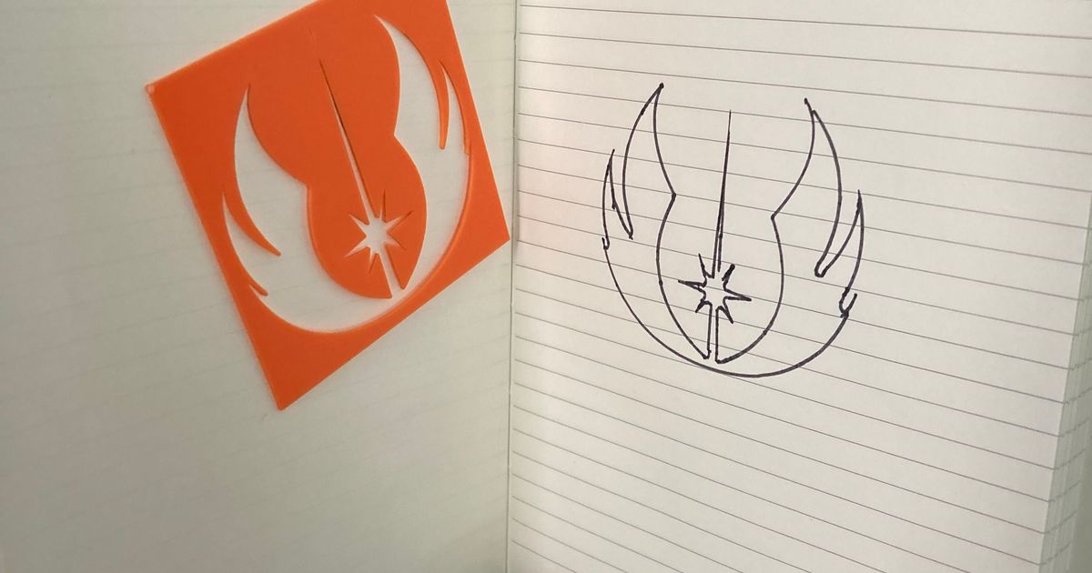 Starwars Jedi Order Stencil by M1Designs | Download free STL model ...