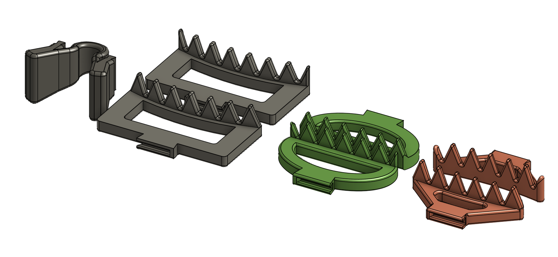 Modular hair claw clip V3 by Edgar.A | Download free STL model ...