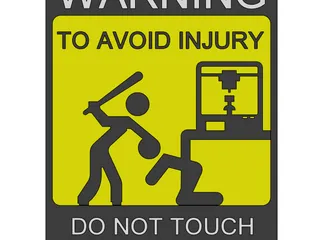 Warning sign WITH HOOK by Jpbear09 | Download free STL model ...
