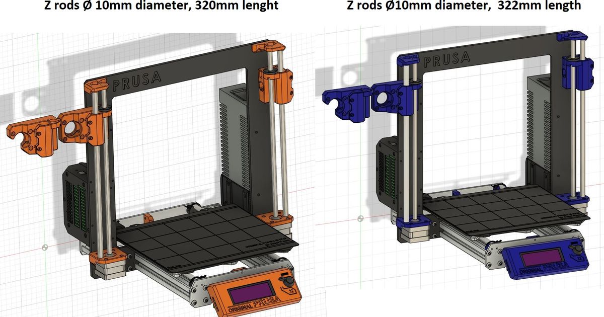Prusa MK3/MK3s/MK3S+ with Z rods Ø10mm X lineal rail by Anubis_3D ...