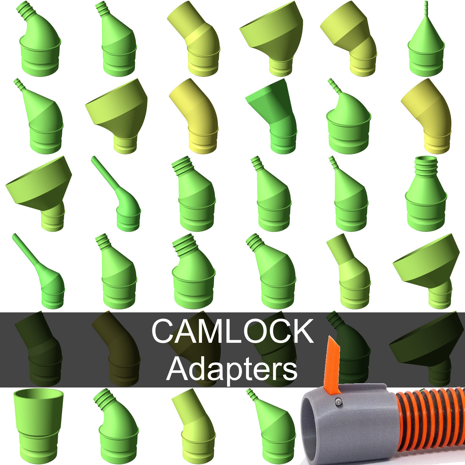 CAMLOCK adapters and nozzles by Max | Download free STL model ...