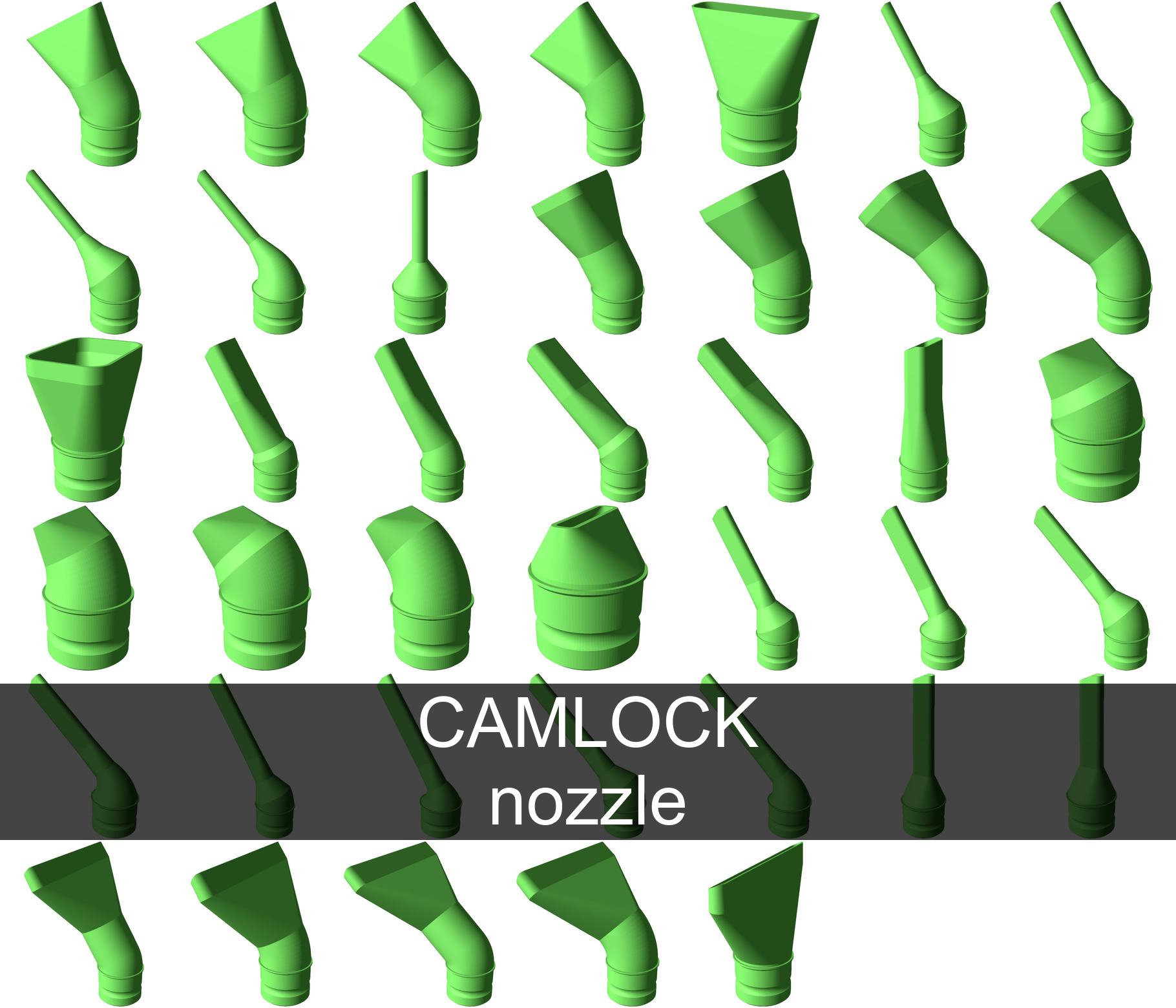 CAMLOCK adapters and nozzles by Max | Download free STL model ...