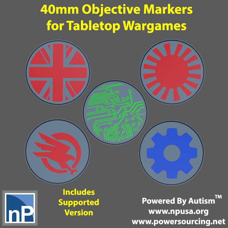40mm Objective Markers for Tabletop Wargames by np-dev | Download free ...