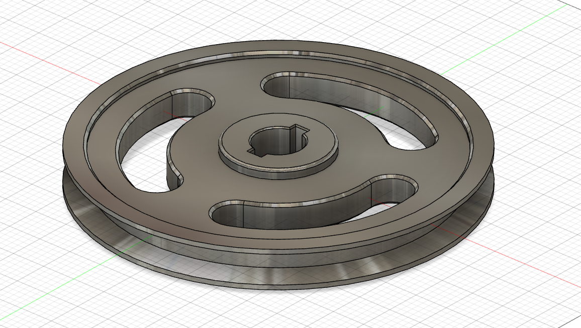 Pulley for Shaft, Double Key-ed by lenci | Download free STL model ...