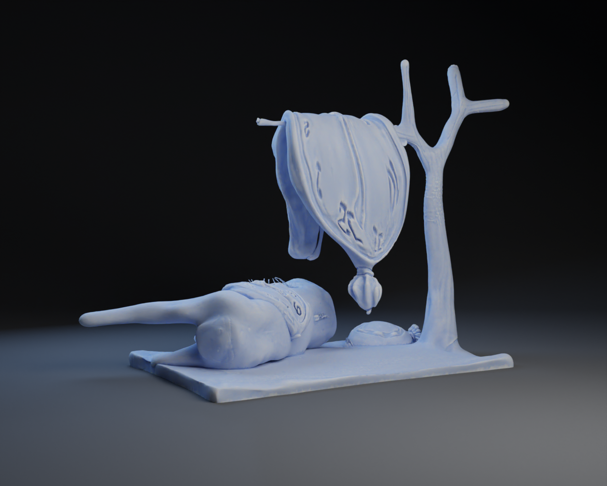 Persistence of Time Salvador Dali by Peter Farell | Download free STL ... Persistence of Time Salvador Dali by Peter Farell | Download free STL ...