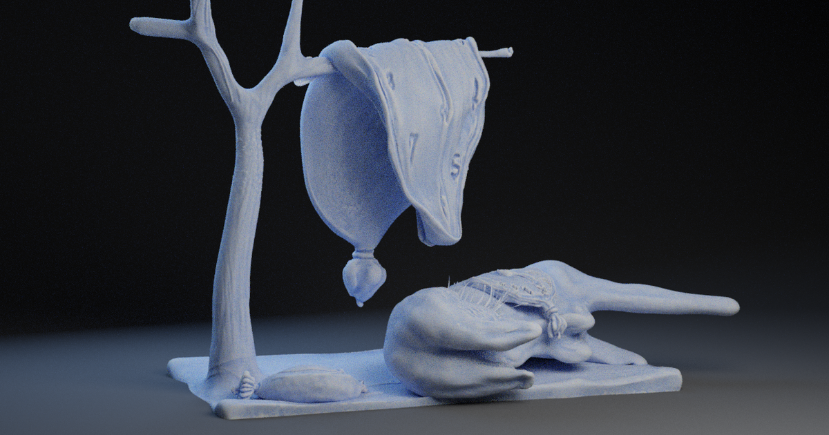Persistence of Time Salvador Dali by Peter Farell | Download free STL ...