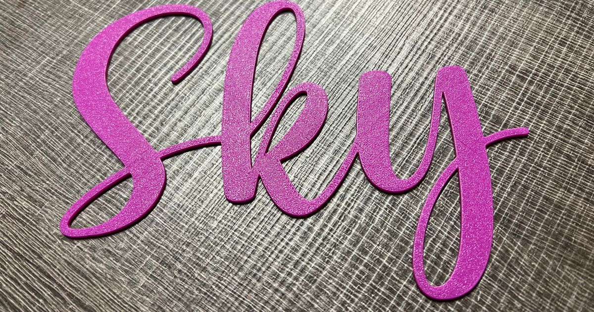 Sky name inscription by Marco Piazzo | Download free STL model ...