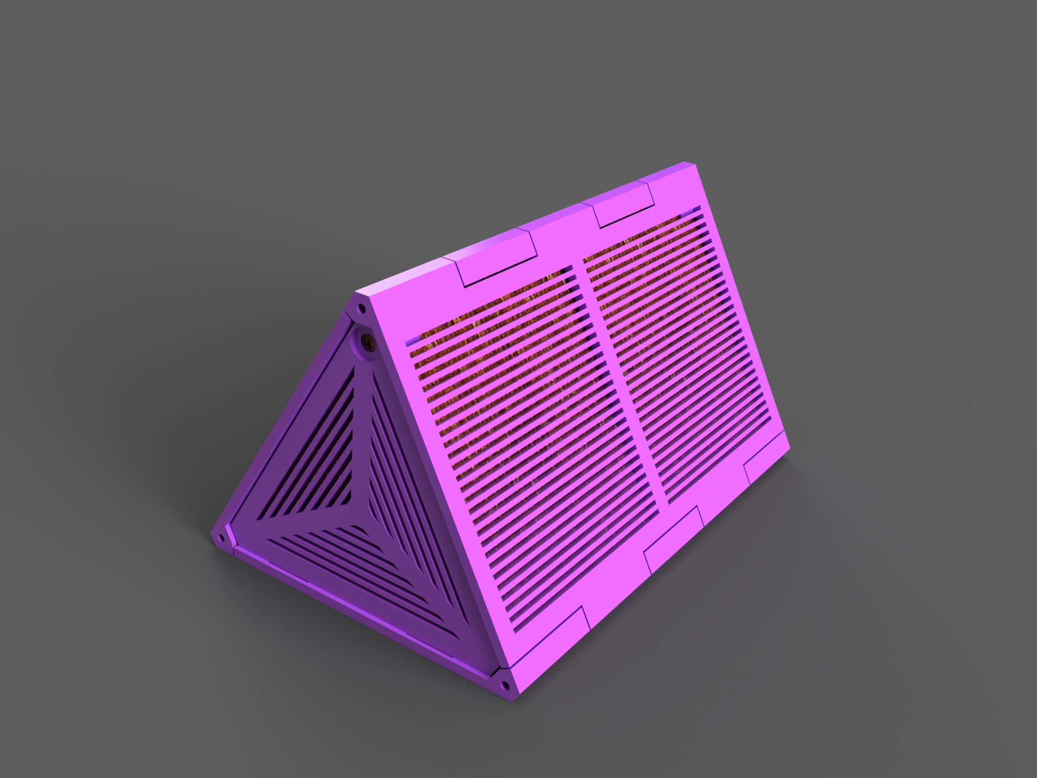 Triangular Desiccant Holder Fits Between Filament Spools By