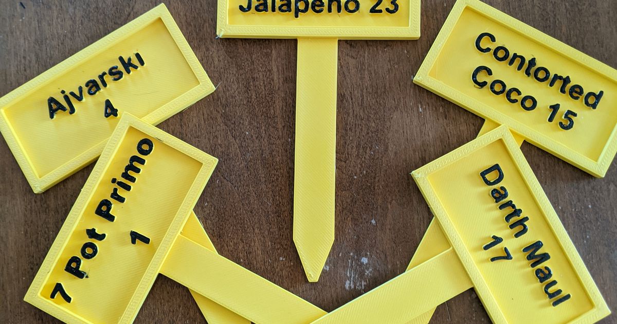 Garden Plant Labels by Marruk | Download free STL model | Printables.com