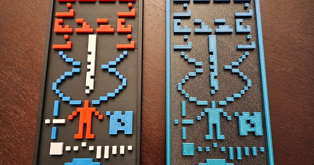 Magnetic multicolor Arecibo Message by RABBIT | Download free STL model ...