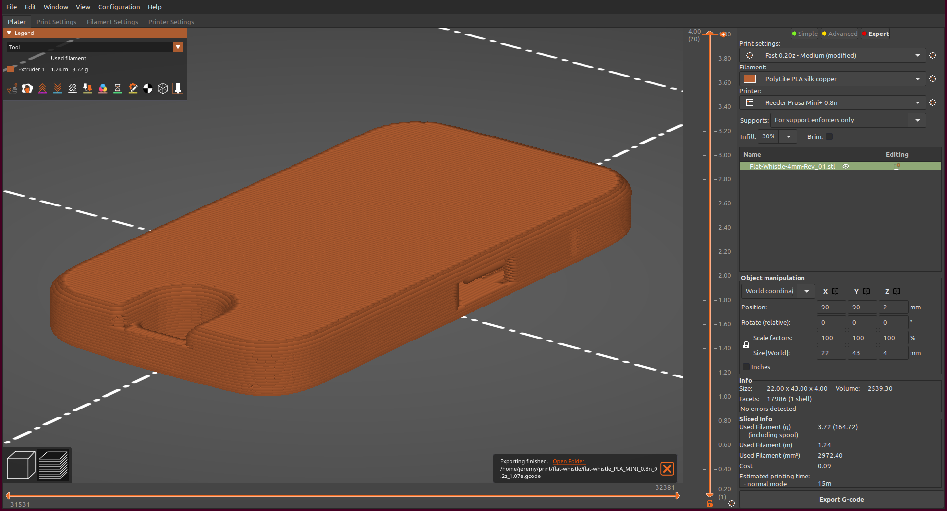 Phlat Keychain Whistle by Jérémy Reeder | Download free STL model ...
