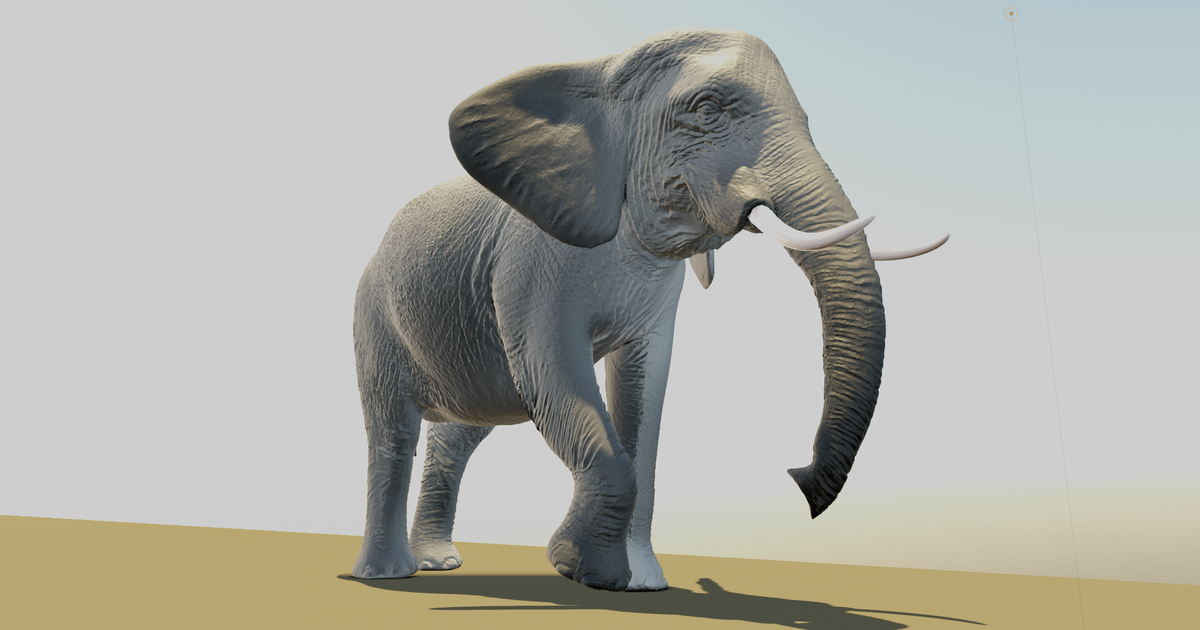 Elephant - high detail by Antoine | Download free STL model ...