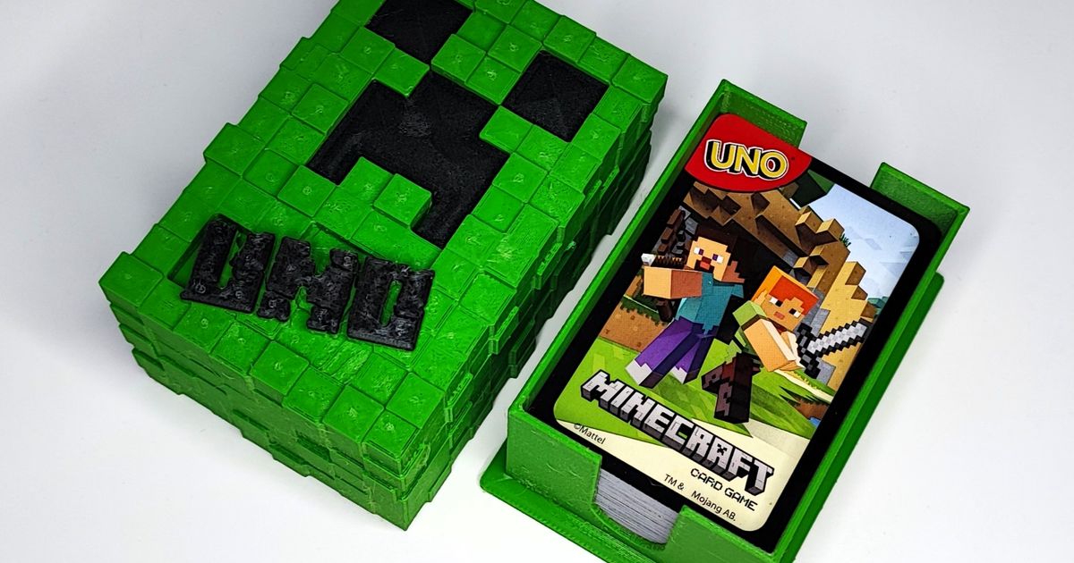Minecraft Uno card box (parametric) por ERiK004 | Descargar modelo STL ...
