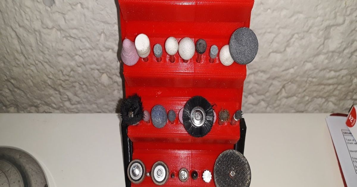 vertical (wall mounted) dremel bit storage by ScottyDS | Download free ...