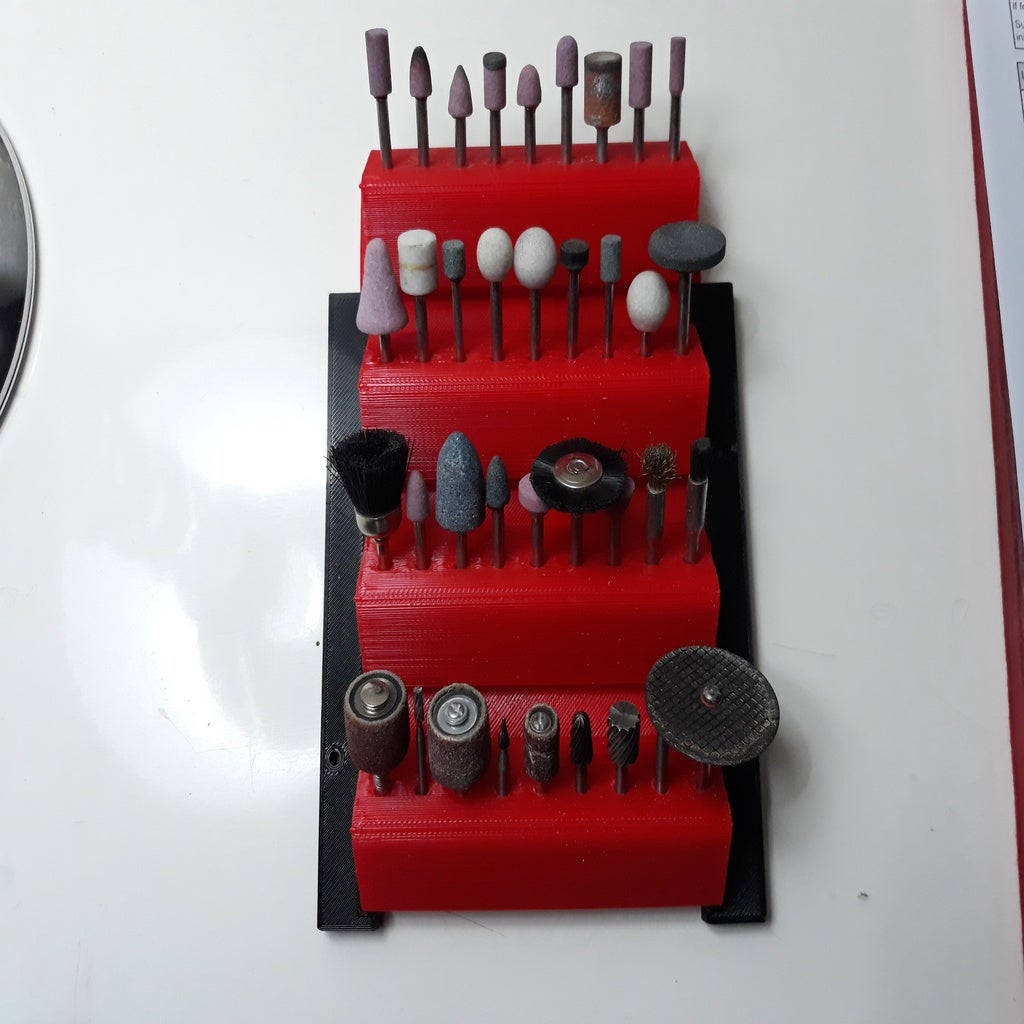 vertical (wall mounted) dremel bit storage by ScottyDS | Download free ...