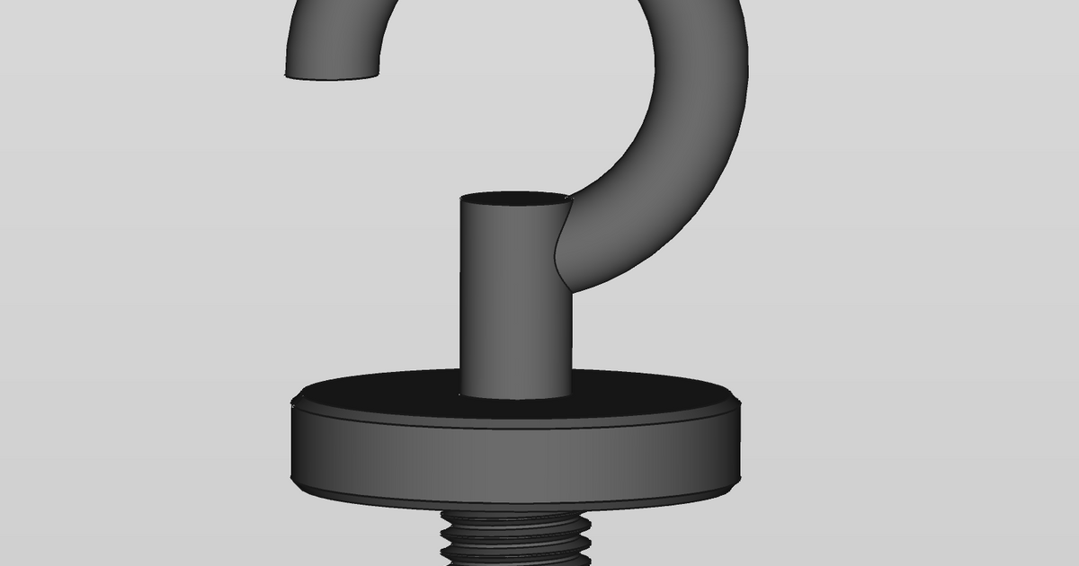 Bird cage hook - Haken für Vogelkäfig FreeCAD by tkhauser | Download ...