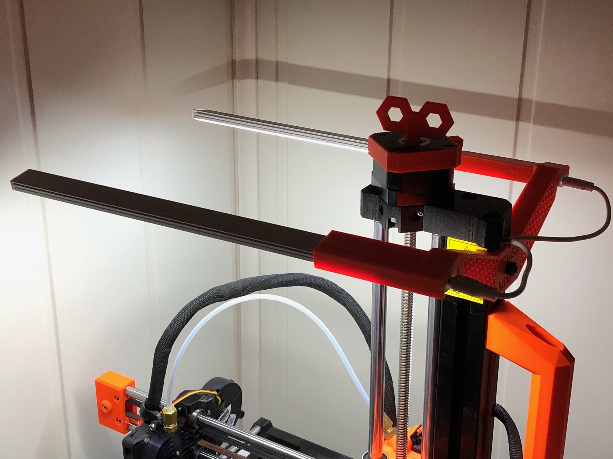 Double USB LED lamp arm bracket for the Prusa Mini or Mini+ by JottaD ...