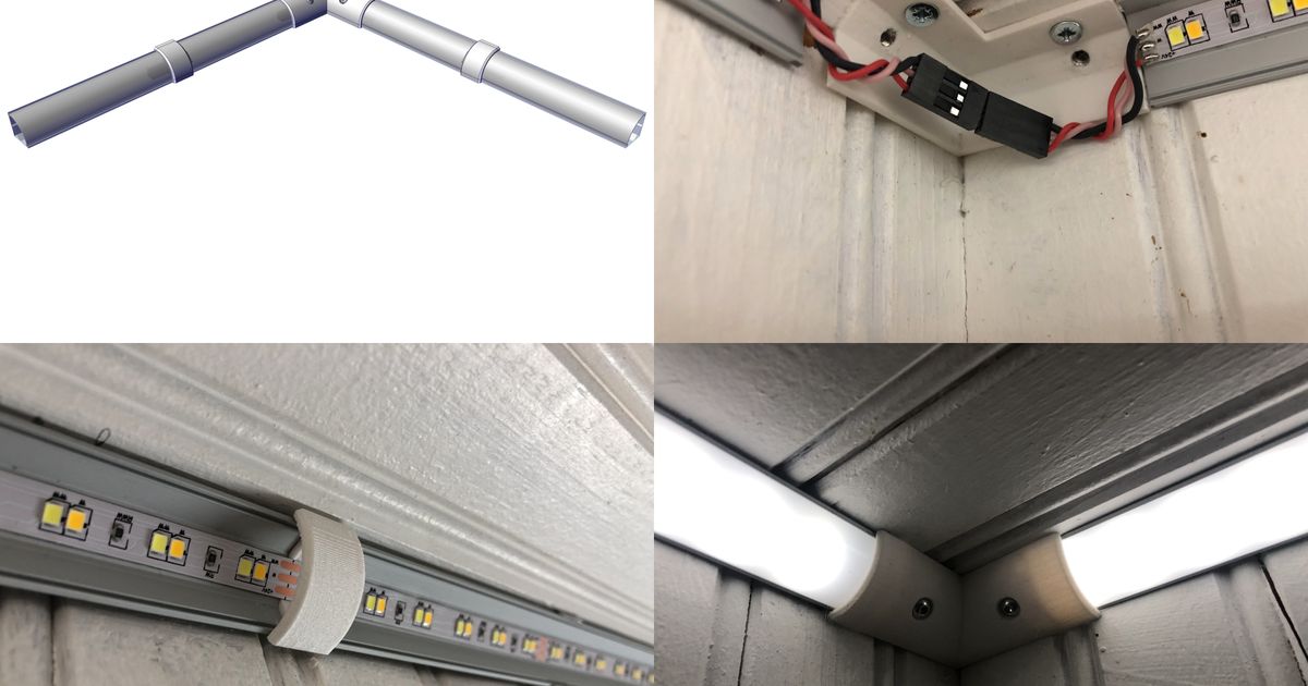 Junction for aluminium profile for led strip by Regis | Download free ...