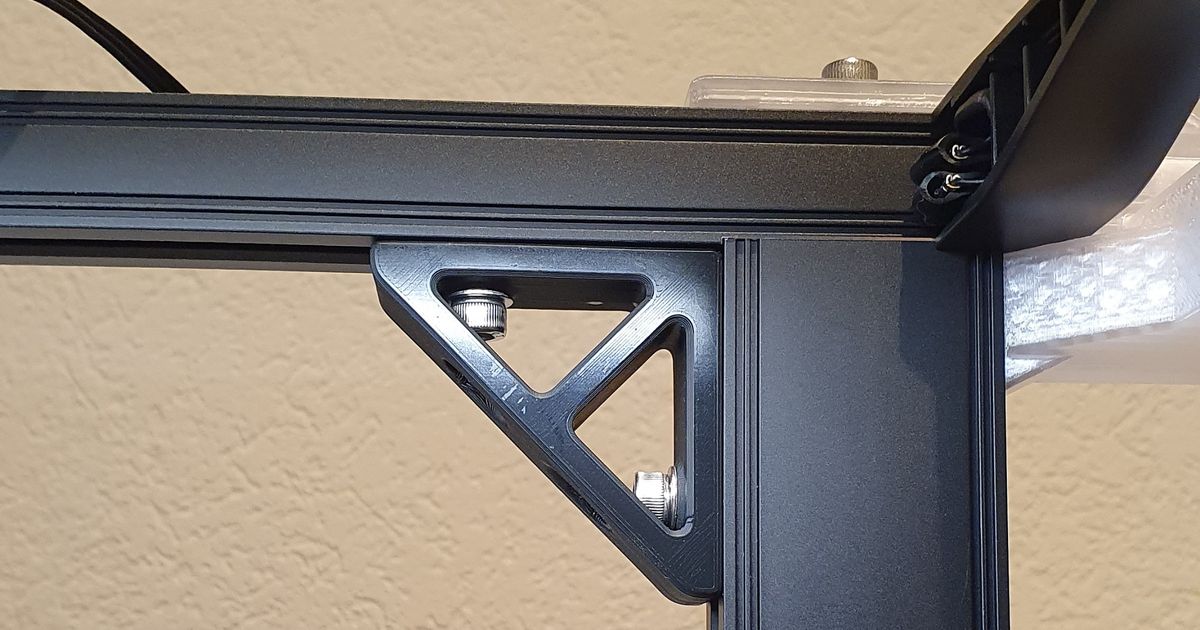 ENDER 3, V2, S1, S1 PRO... ALU EXTRUSION REINFORCEMENT BRACKET by Zuff | Download free STL model ...