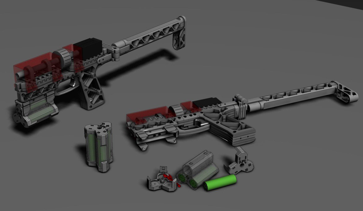 Laser Gun Frame Prototype by Piro | Download free STL model ...