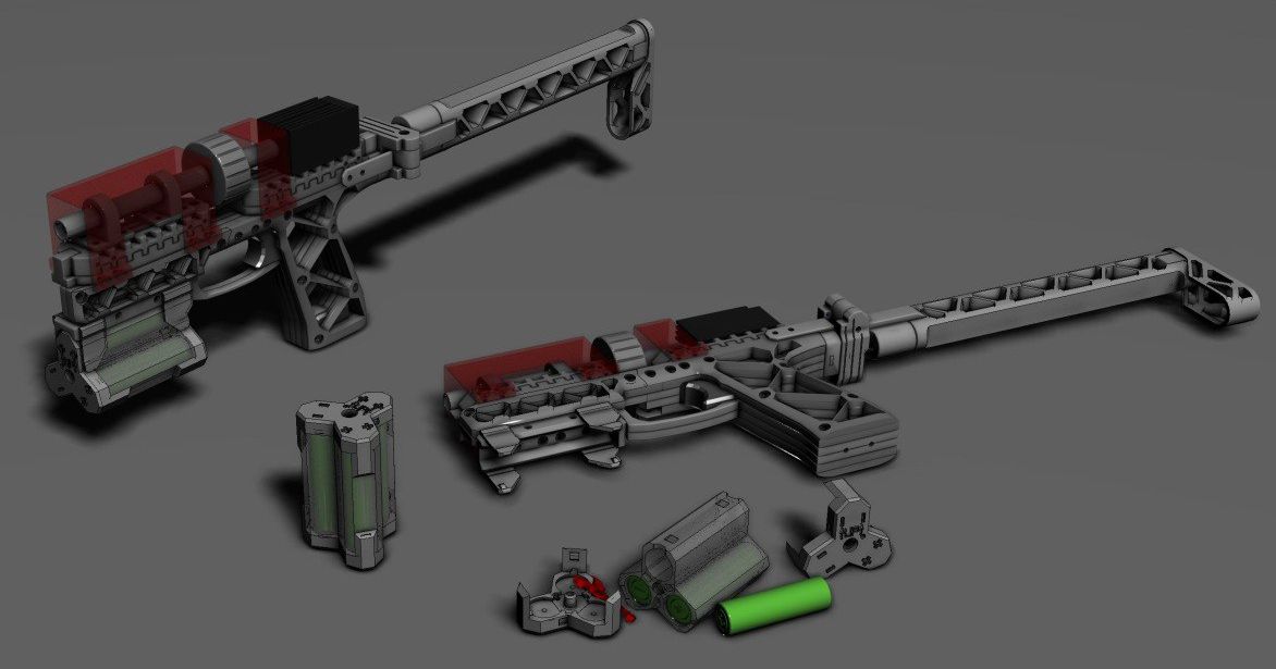 Laser Gun Frame Prototype by Piro | Download free STL model ...