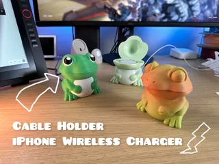 Cute Frog Phone Stand and Charging Station by Holoprops | Download free ...