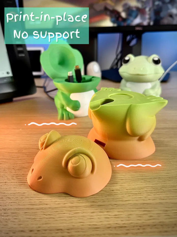 Cute Frog Phone Stand and Charging Station by Holoprops | Download free ...
