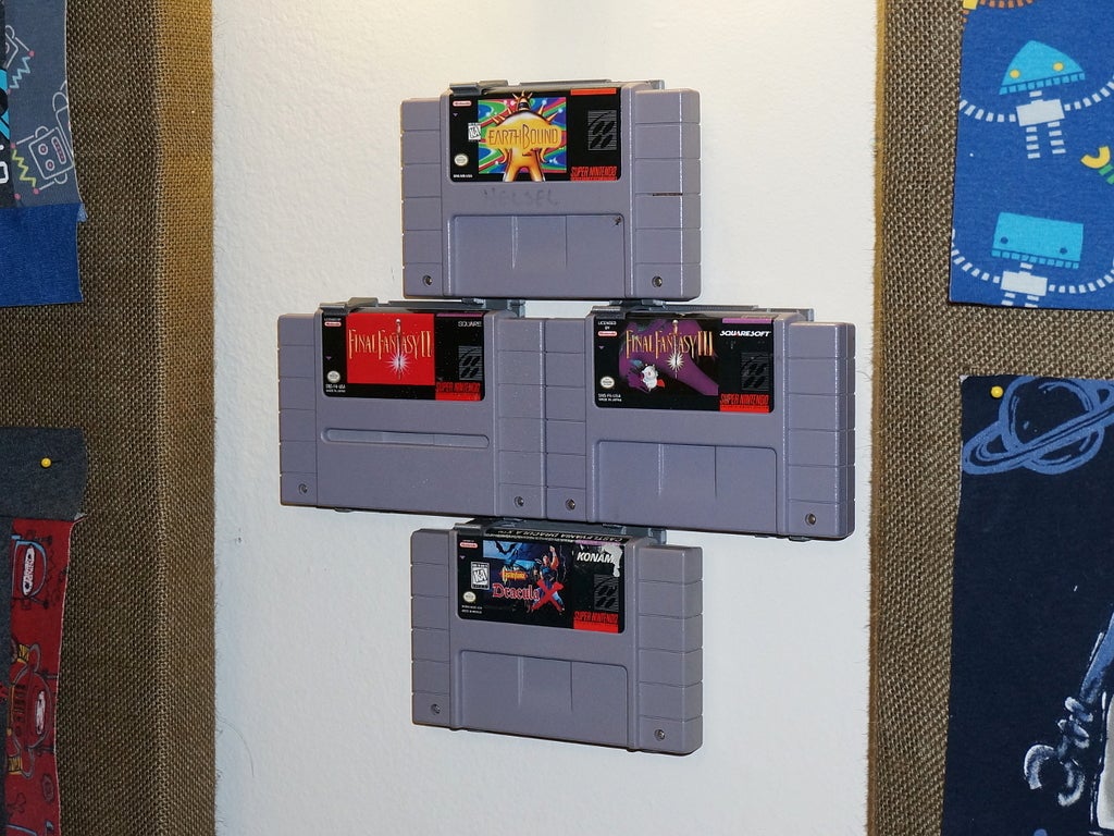 Modular SNES Game Wall Hangers (Super Nintendo) by Tony Youngblood ...