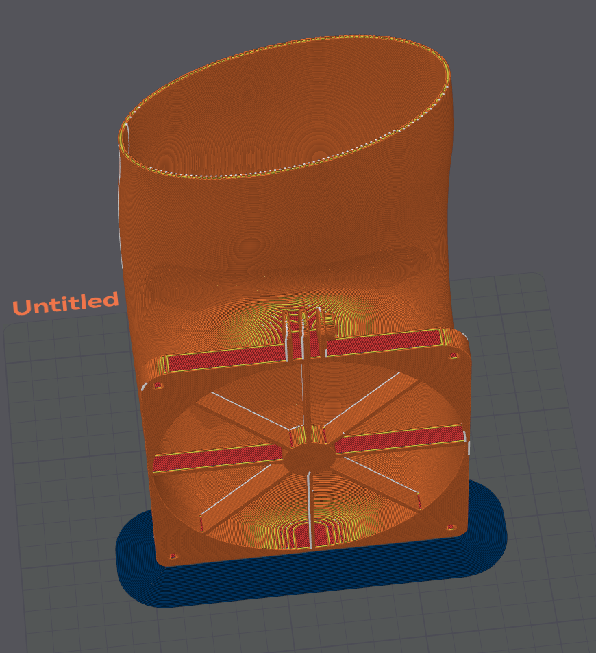 Wind Sim Shroud for 120mm fan with GoPro Mount for rotation by ...