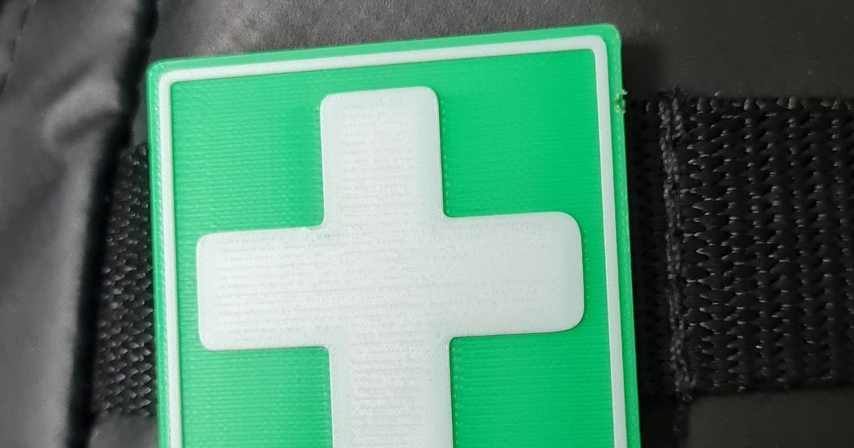 First aid badge with clip by GM | Download free STL model | Printables.com
