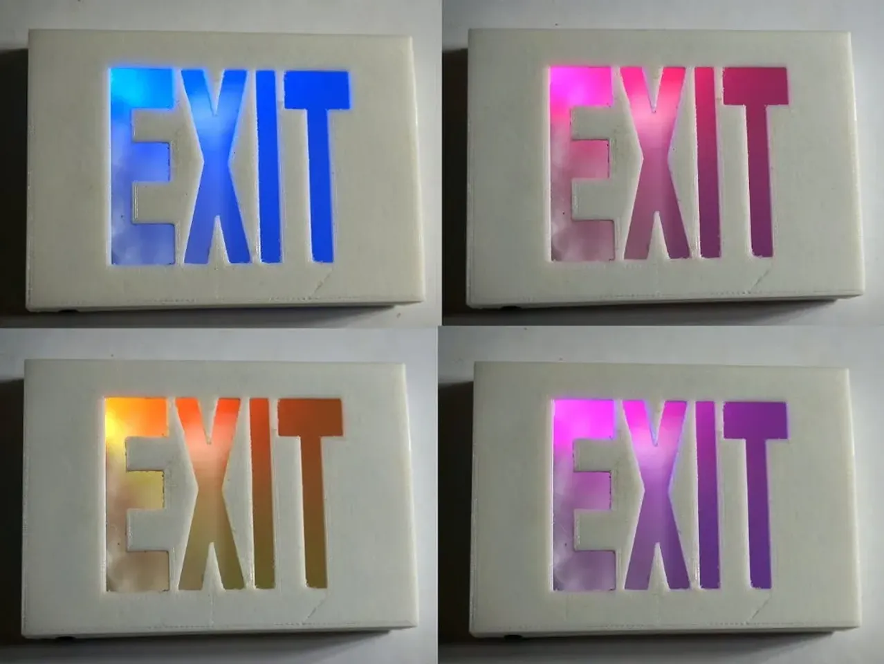 Tiny Exit Sign with LED Light by Tony Youngblood | Download free STL ...