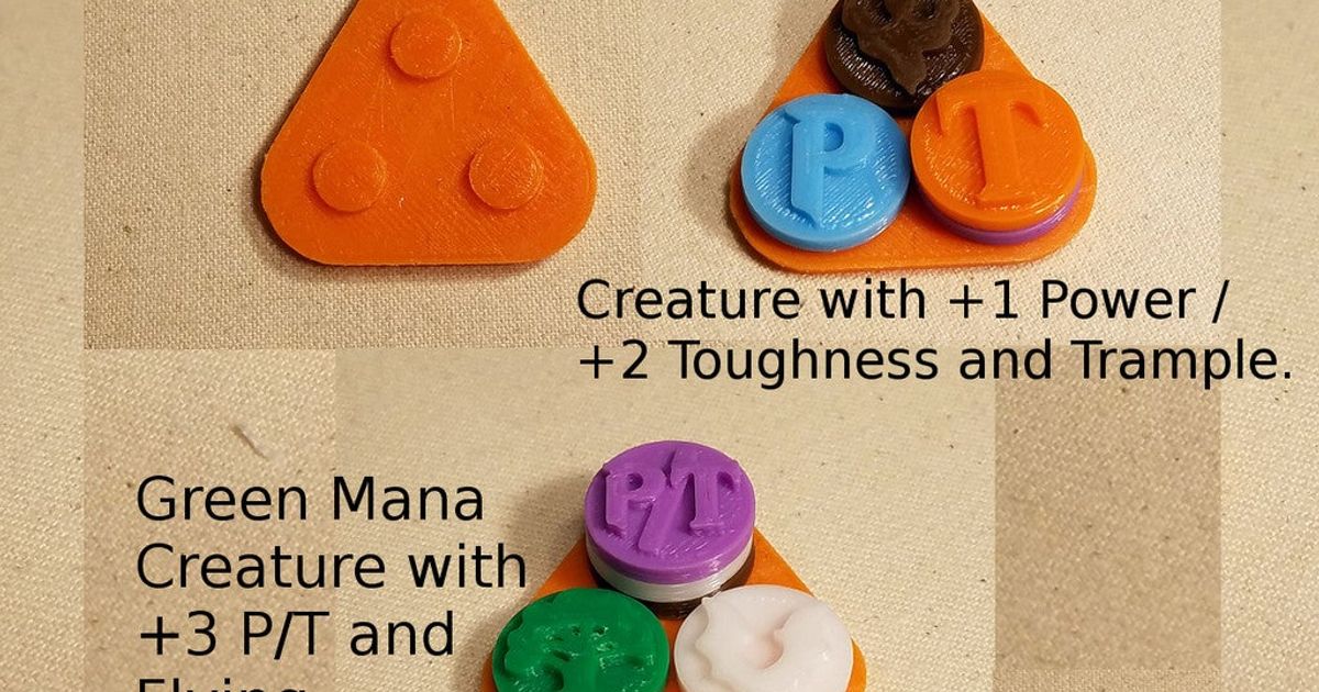 Magic: The Gathering Basic Creature Token (3-Counter Holder) MtG # ...