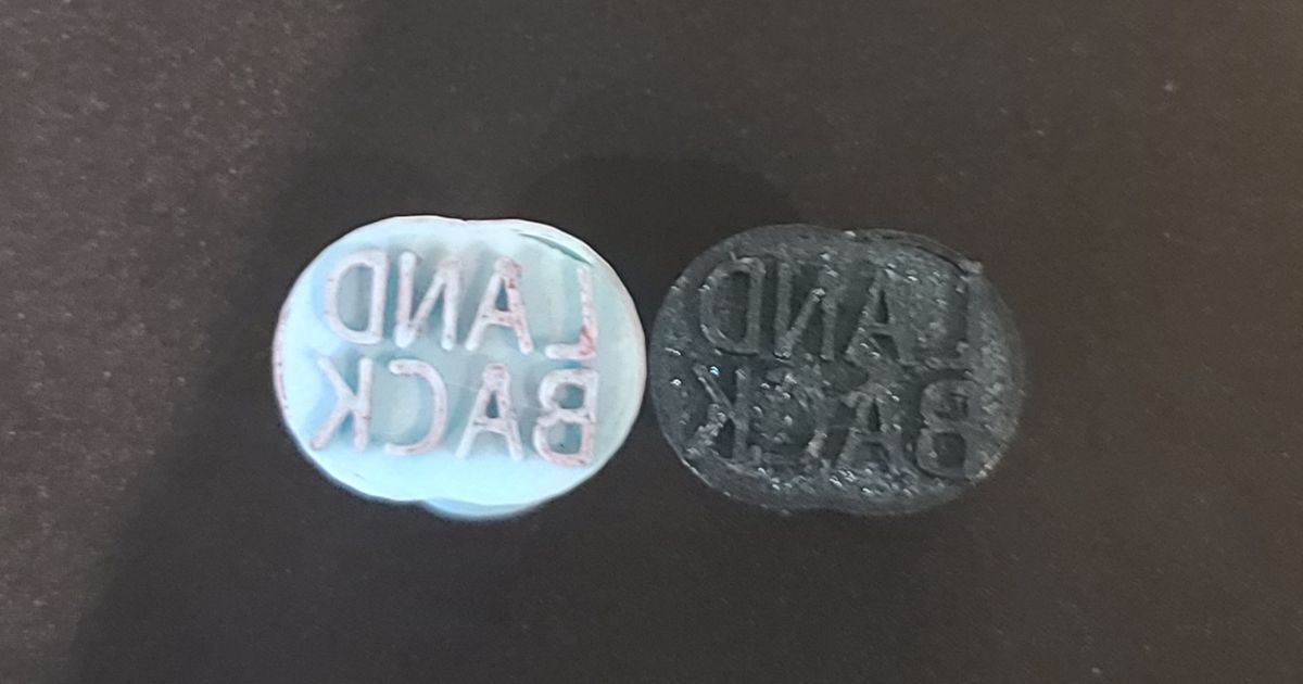 LAND BACK Stamp by Nbiish | Download free STL model | Printables.com