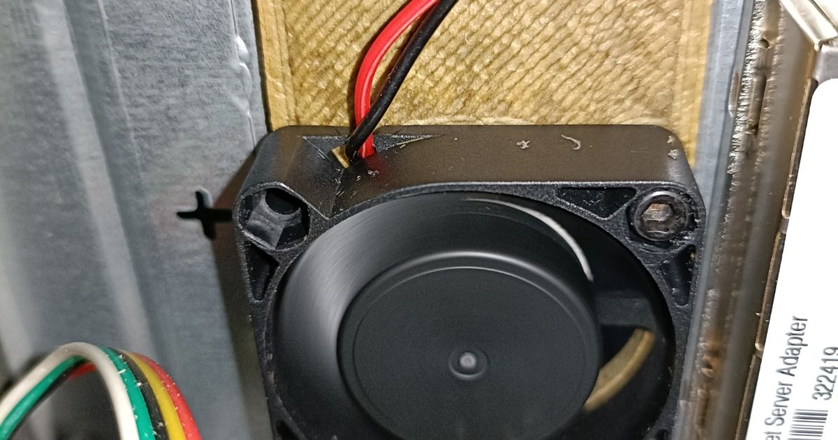 PCI low profile slot 40mm fan by Zer0s | Download free STL model ...